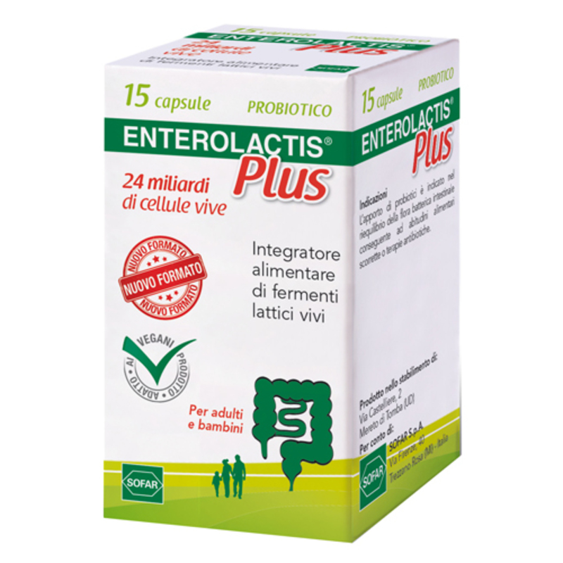 Enterolactis Plus 15cps | MarconiFarma - La tua farmacia online di fiducia