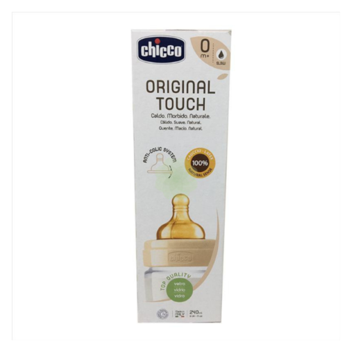 Chicco Biberon Original Touch Vetro 1 Foro Unisex Caucciù 240 Ml ...