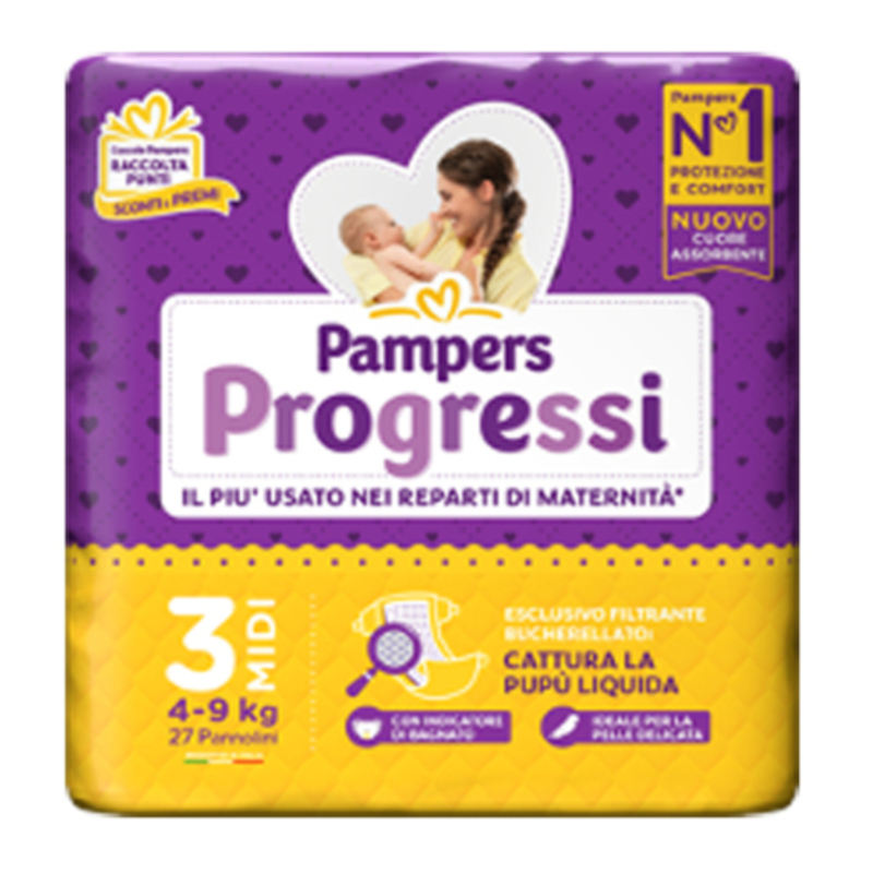 Pampers Prog Midi 27pz | MarconiFarma - La tua farmacia online di fiducia
