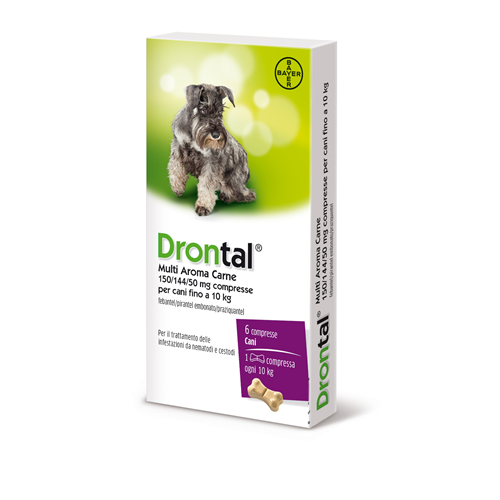 Drontal Multi Aroma Carne 150/144/50 Mg Compresse Per Cani Fino A 10 Kg ...