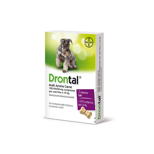 Drontal Multi Aroma Carne 150/144/50 Mg Compresse Per Cani Fino A 10 Kg ...