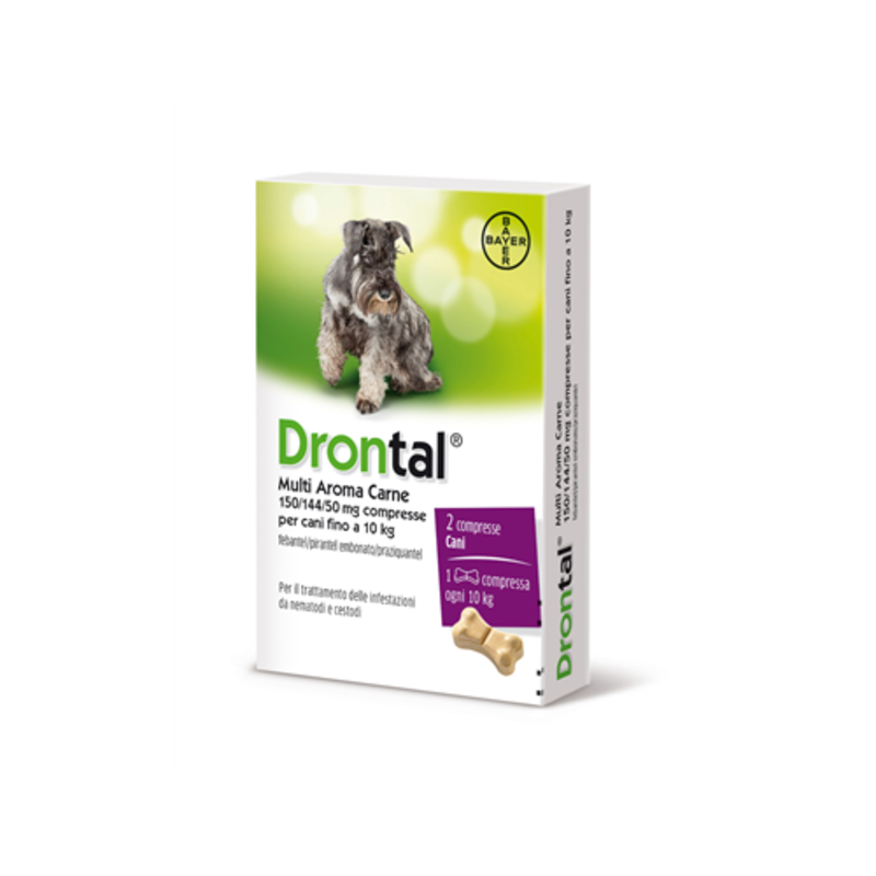 Drontal Multi Aroma Carne 150/144/50 Mg Compresse Per Cani Fino A 10 Kg ...